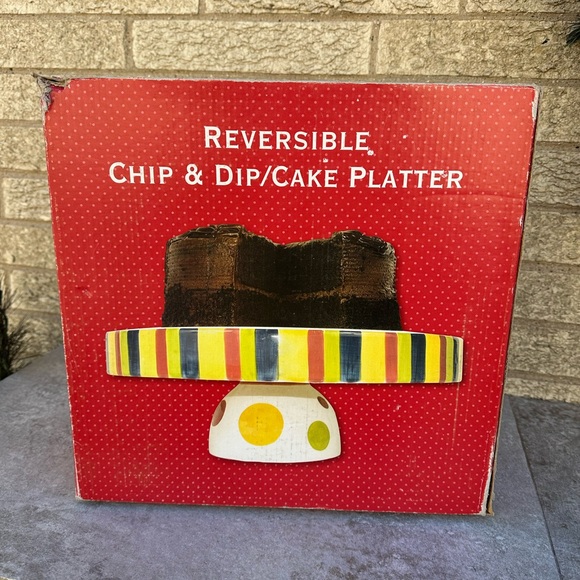Kitchen | Ceramic Decorative Reversible Chip Cake Plate | Poshmark